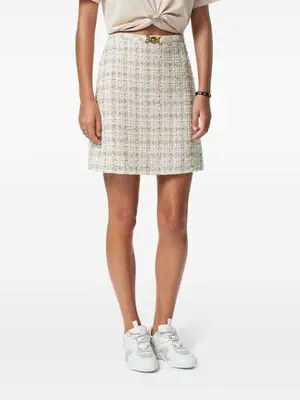 Versace Tweed A-line Mini Skirt - Neutrals