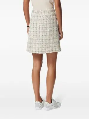Versace Tweed A-line Mini Skirt - Neutrals