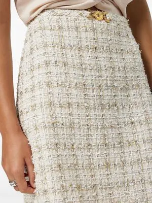 Versace Tweed A-line Mini Skirt - Neutrals