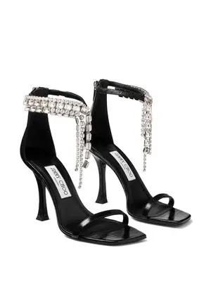 JIMMY CHOO 100mm Verity Sandals - Black