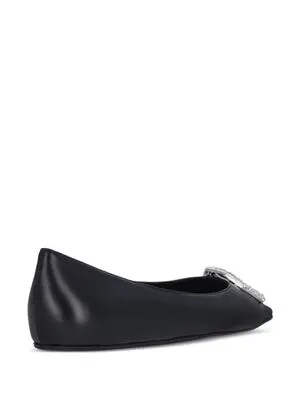 Amina Muaddi Camelia Ballet Flats - Black