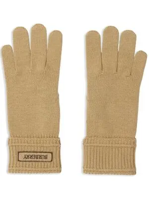 Burberry Wool Gloves - Brown