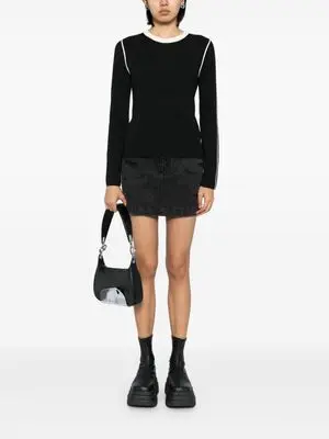 B+AB Contrast Trim Knit Sweatshirt