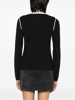 B+AB Contrast Trim Knit Sweatshirt