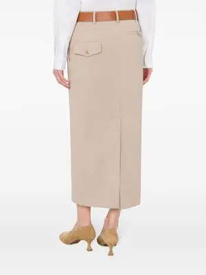 Moschino Belted Midi Skirt - Neutrals