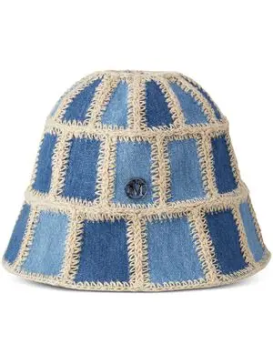 MAISON MICHEL Maison Michel Pablo Bucket Hat Blue