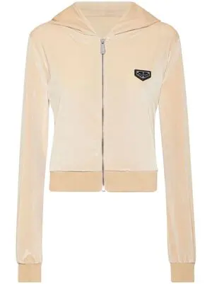 Philipp Plein Strass Skull Hoodie - Neutrals