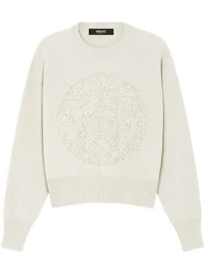Versace Medusa Sweater - White