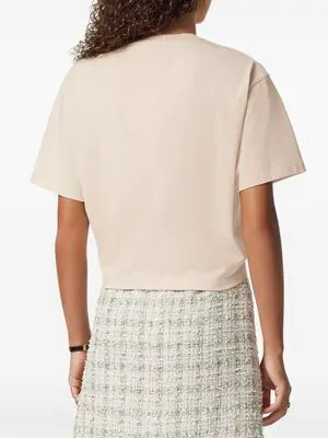 Versace Safety Pin Cropped T-shirt - Neutrals
