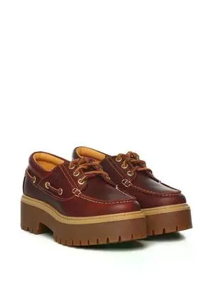 Timberland Lace-up Platform Boat Shoes - Red