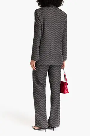 Missoni Crochet-knit Cotton Blazer - Anthracite