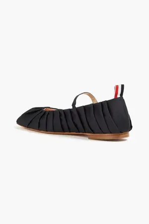 Thom Browne Ruched Satin Ballet Flats
