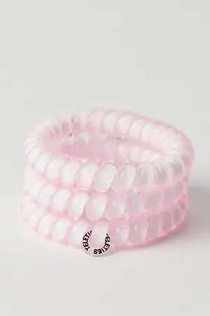 TELETIES Large Hair Tie Pack Rose Water Pink