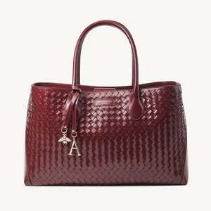 ASPINAL OF LONDON Woven Leather Tote Bag