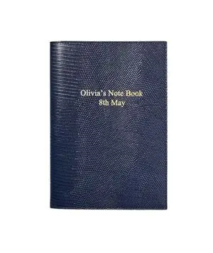 ASPINAL OF LONDON Refillable Journal In Midnight Lizard