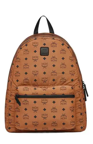 Mcm Stark Packable Backpack - Cognac