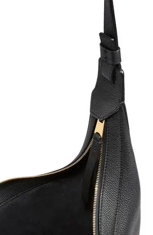 Khaite Augustina Suede Hobo Bag - Black