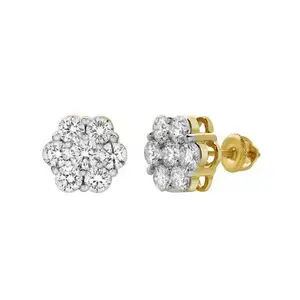 LUVMYJEWELRY Lab Grown Diamond Earrings - 14k Yellow Gold