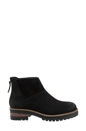 Softwalk Elmhurst Platform Bootie - Black Nubuck