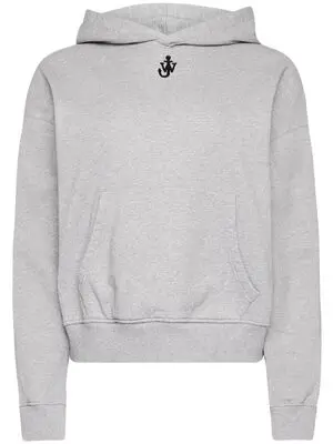 JW Anderson Anchor-embroidered Hoodie - Grey