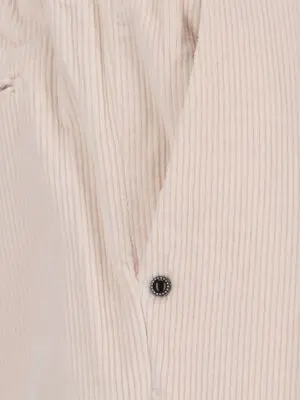 WHITE SAND Wide-ribbed Corduroy Trousers