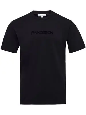 JW Anderson Logo-embroidered T-shirt - Black