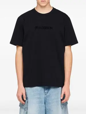 JW Anderson Logo-embroidered T-shirt - Black