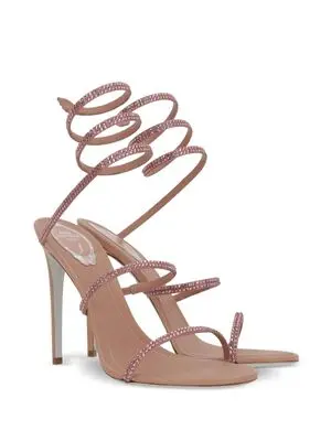 Rene Caovilla 105mm Cleo Sandals - Pink