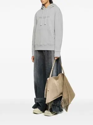 JW Anderson Logo-embroidered Hoodie - Grey