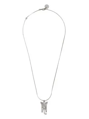 Marni Cat Pendant Necklace - Silver