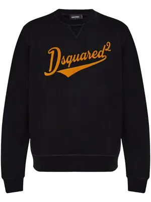 Dsquared2 Flocked-logo Sweatshirt - Black