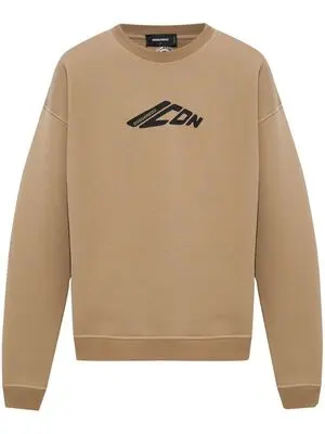 Dsquared2 Logo Print Crewneck Sweatshirt - Neutrals