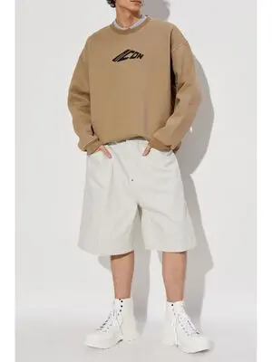 Dsquared2 Logo Print Crewneck Sweatshirt - Neutrals