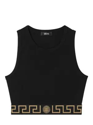 Versace Greca Border Cropped Top
