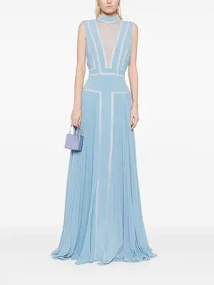 SAIID KOBEISY Crepe Georgette Dress - Blue