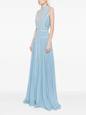 SAIID KOBEISY Crepe Georgette Dress - Blue