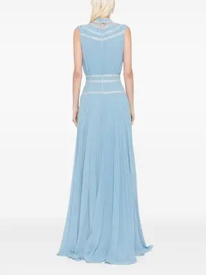 SAIID KOBEISY Crepe Georgette Dress - Blue
