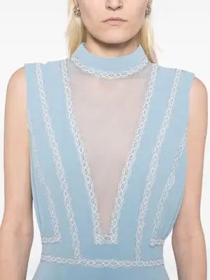 SAIID KOBEISY Crepe Georgette Dress - Blue