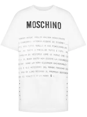 Moschino Text-print T-shirt - White