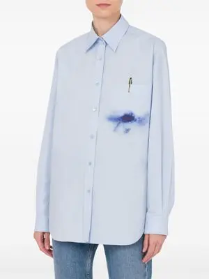 Moschino Blotch-print Shirt - Blue