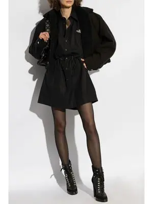 Dsquared2 Logo-print Mini Shirt Dress - Black