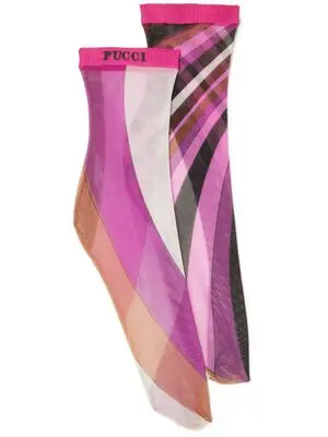 Emilio Pucci Iride-print Ankle Socks - Pink