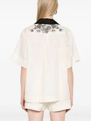 Zimmermann Short-sleeve Floral Print Shirt