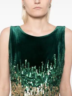 SAIID KOBEISY Sequin Velvet Gown