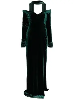 SAIID KOBEISY Velvet Long Dress