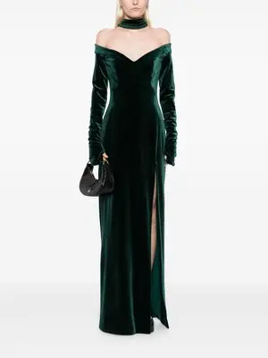 SAIID KOBEISY Velvet Long Dress