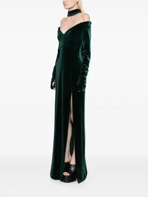 SAIID KOBEISY Velvet Long Dress