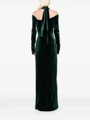 SAIID KOBEISY Velvet Long Dress