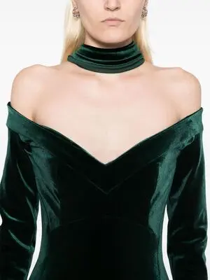 SAIID KOBEISY Velvet Long Dress