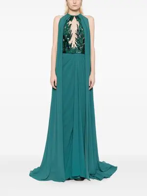 SAIID KOBEISY Pleated Gown